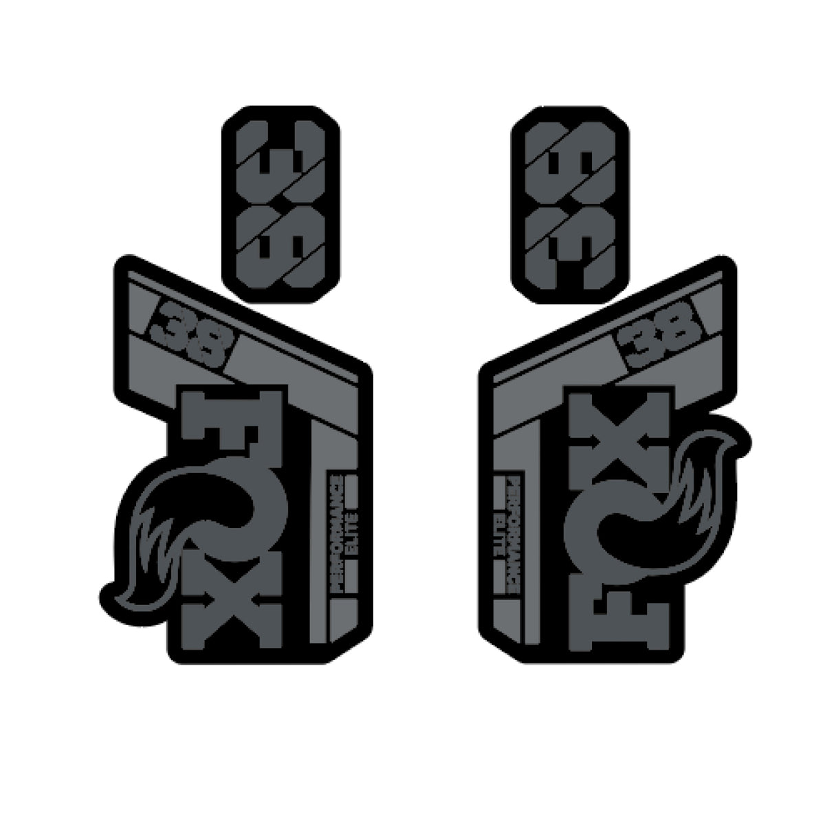 FOX Decal 2021/22 Kit 38 Performance Elite Anthrazit/Grey - black - ma ...